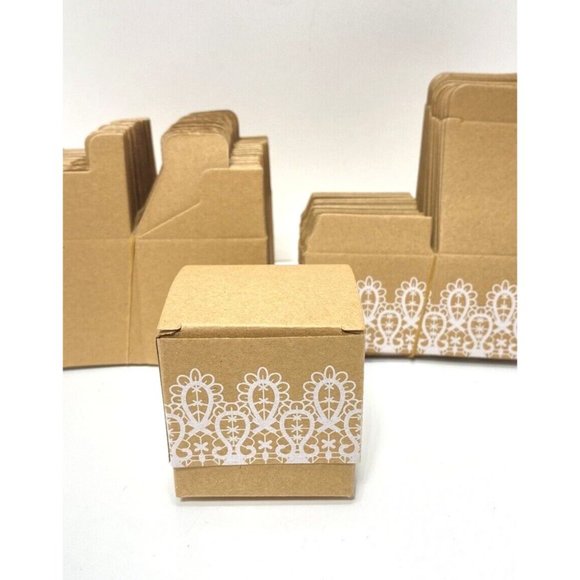Unbranded | Other | Small Square Cardboard Gift Boxes 5pc Set Print ...